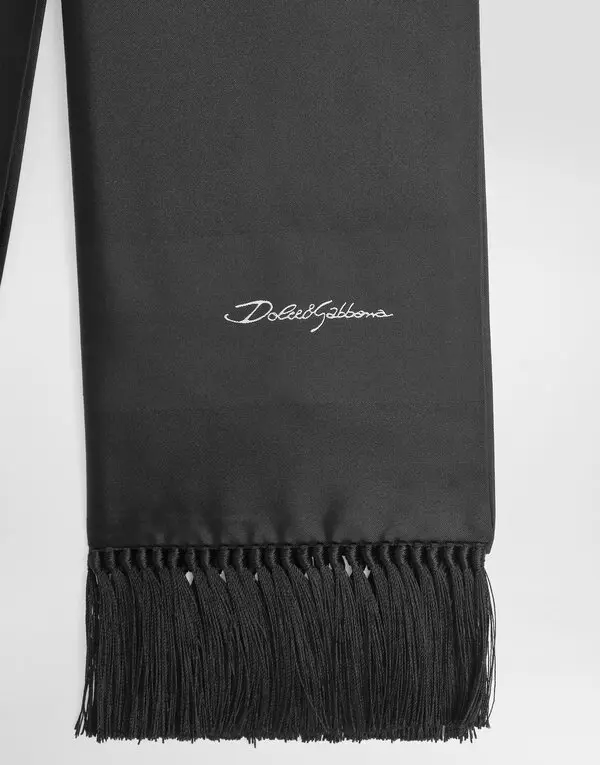 Dolce & Gabbana Jacquard Satin Scarf Scarves And Silks