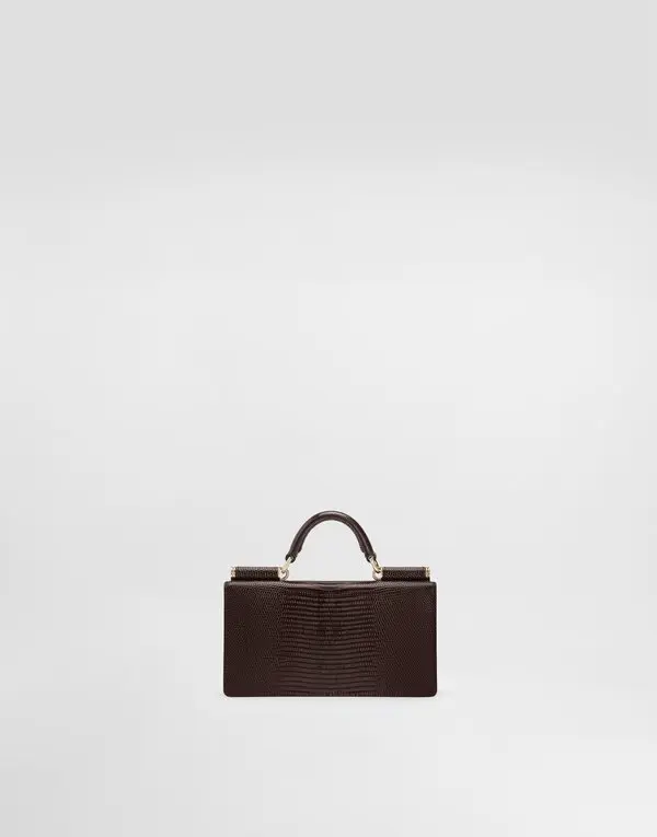 Dolce & Gabbana Iguana-print Mini Bag Burgundy Leather