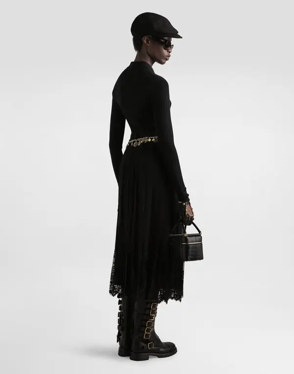 Dolce & Gabbana Pleated Chiffon Skirt Skirts