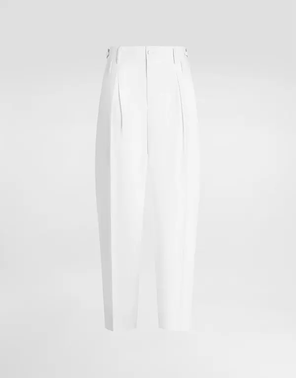 Dolce & Gabbana Wool Faille Trousers - White