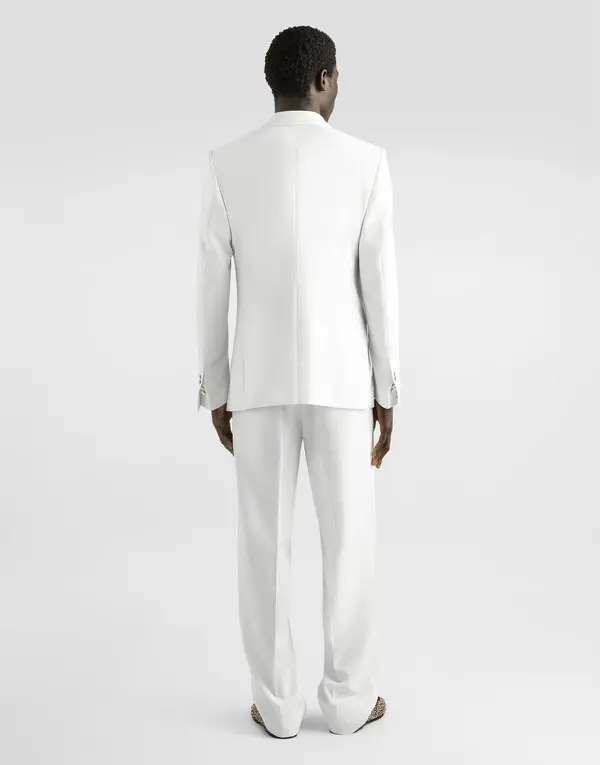 Dolce & Gabbana Wool Faille Trousers - White