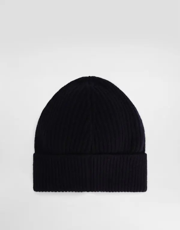 Dolce & Gabbana Cashmere And Wool Beanie With Branded Tag