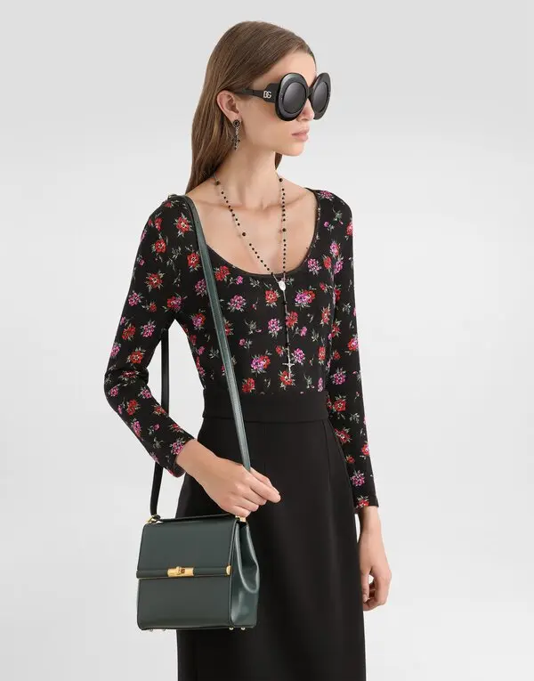 Dolce & Gabbana City Marlene Bag In Palmellato Calfskin - Green