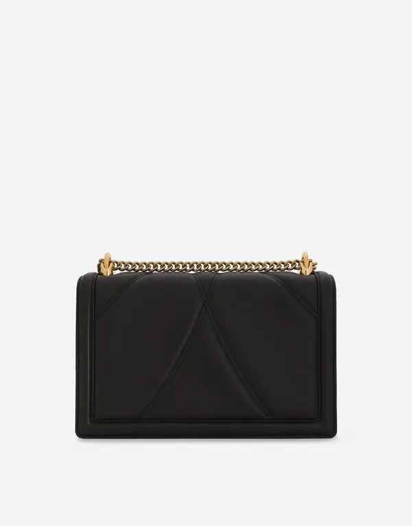 Dolce & Gabbana Large Devotion Bag In Quilted Nappa Leather Shoulder And Crossbody Bags Leather - Black