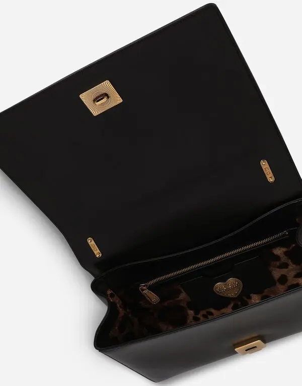 Dolce & Gabbana Large Devotion Bag In Quilted Nappa Leather Shoulder And Crossbody Bags Leather - Black