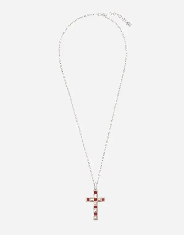 Dolce & Gabbana 381 Pendente Croce R Necklaces - Red