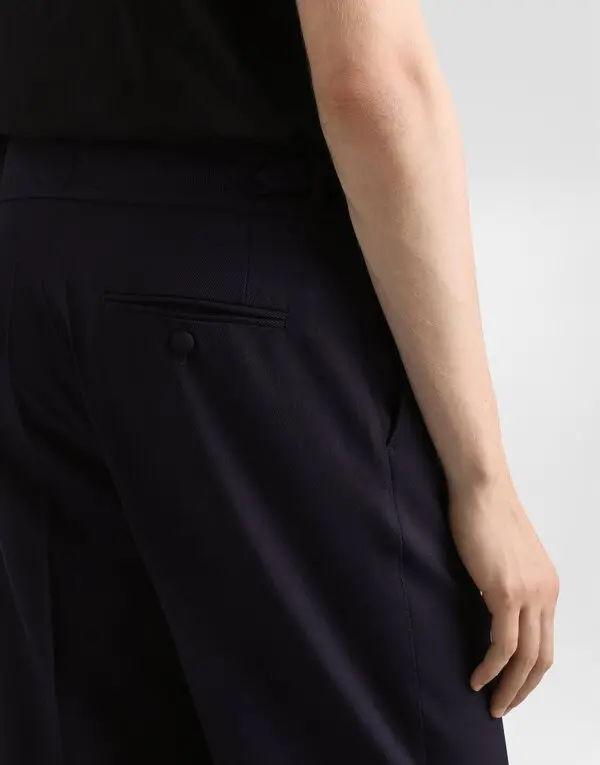 Dolce & Gabbana Virgin Wool Trousers - Blue