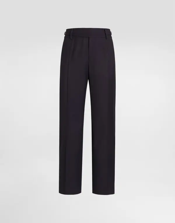 Dolce & Gabbana Virgin Wool Tailored Trousers - Blue