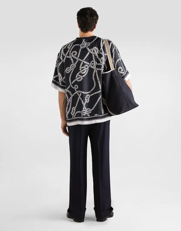 Dolce & Gabbana Virgin Wool Tailored Trousers - Blue