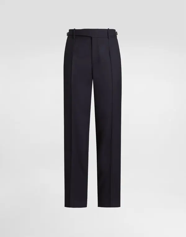 Dolce & Gabbana Virgin Wool Tailored Trousers - Blue