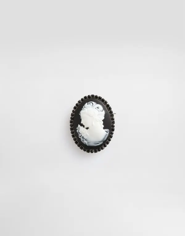 Dolce & Gabbana Oval Cameo Brooch Bijoux Metal - Silver