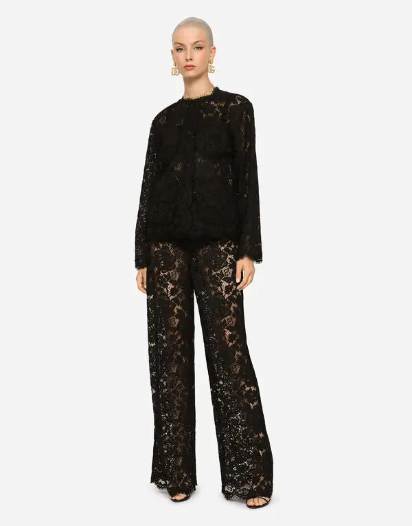 Dolce & Gabbana Single-breasted Lace Jacket Blazers