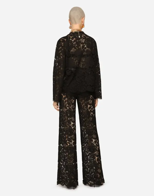 Dolce & Gabbana Single-breasted Lace Jacket Blazers