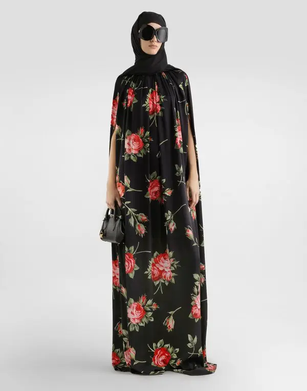 Dolce & Gabbana Rose Bouquet-print Tunic Dress