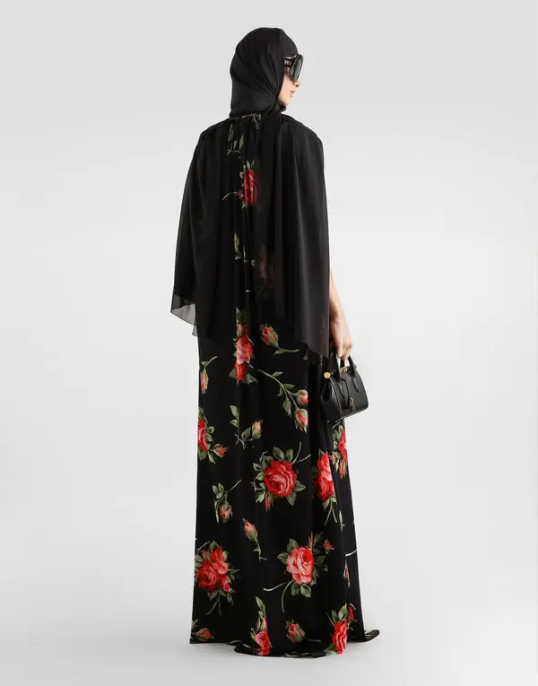 Dolce & Gabbana Rose Bouquet-print Tunic Dress