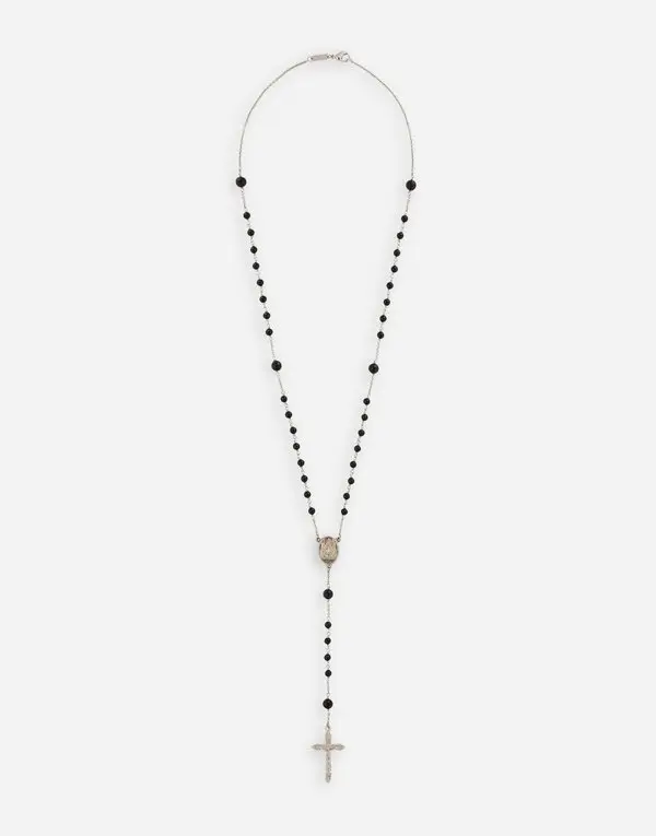 Dolce & Gabbana Rosary Necklace With Natural Gemstones Bijoux Metal - Silver