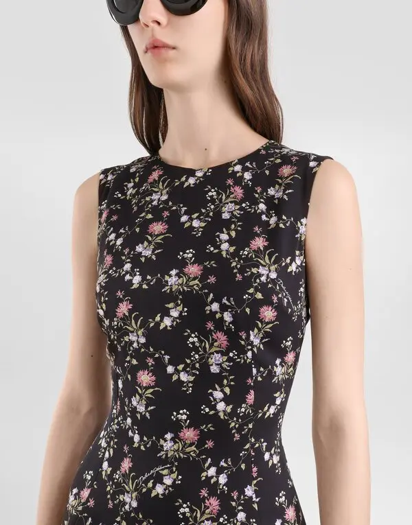 Dolce & Gabbana Small Floral-print Charmeuse Dress Dresses