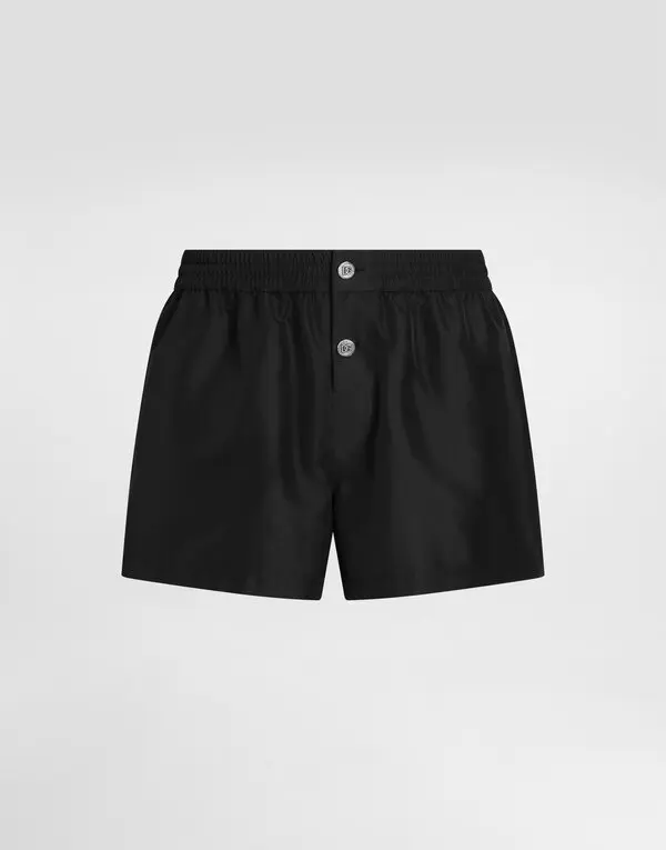 Dolce & Gabbana Canvas Swim Boxer Shorts Beachwear - Black