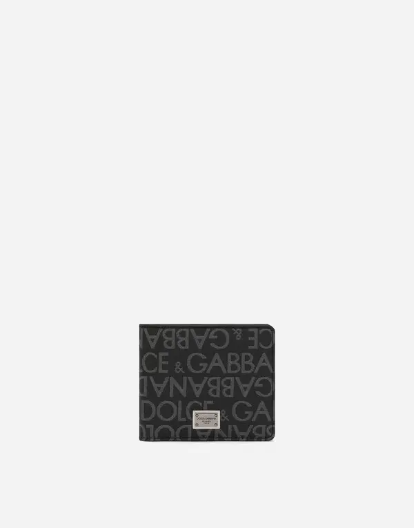 Dolce & Gabbana Coated Jacquard Bifold Wallet Wallets And Small Leather Goods Multi-colored Fabric