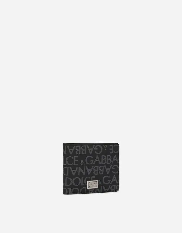 Dolce & Gabbana Coated Jacquard Bifold Wallet Wallets And Small Leather Goods Multi-colored Fabric