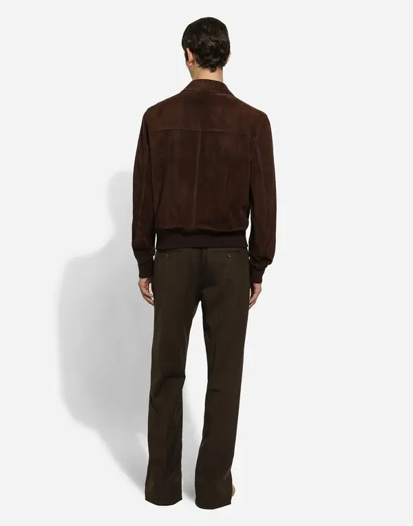 Dolce & Gabbana Nappa Suede Bomber Jacket Coats And Jackets Multi-colored