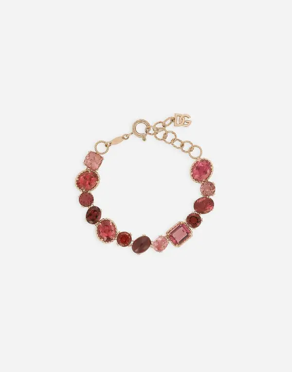 Dolce & Gabbana Rainbow Monochrome Bracelet 18 Carat Red Gold And Pink Tourmalines Bracelets Red Gold - Rot