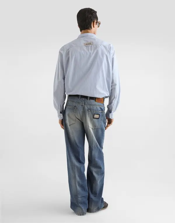 Dolce & Gabbana Striped Cotton Martini Shirt Shirts