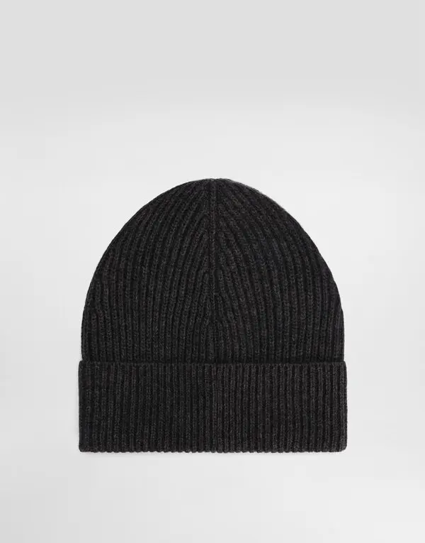 Dolce & Gabbana Cashmere And Wool Beanie With Branded Tag