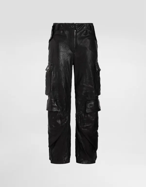 Dolce & Gabbana Leather Cargo Pants Pants And Shorts