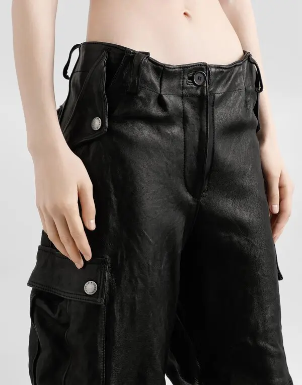 Dolce & Gabbana Leather Cargo Pants Pants And Shorts