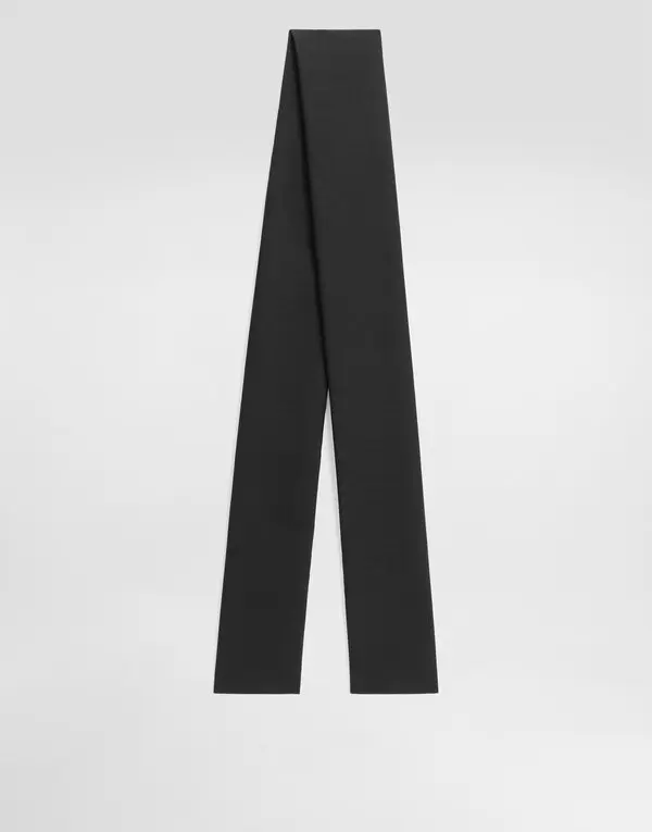 Dolce & Gabbana Wool Gabardine Scarf Scarves And Silks Wool - Black