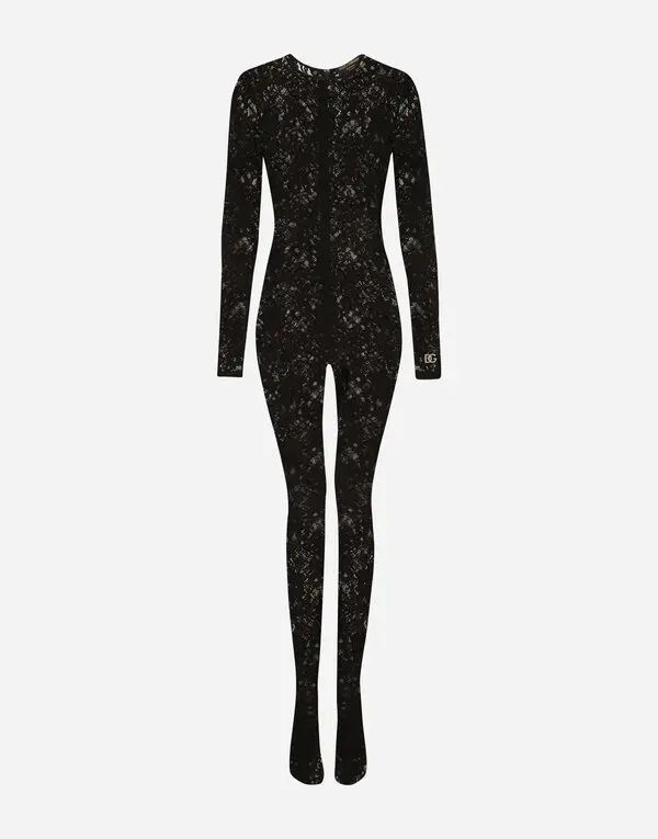 Dolce & Gabbana Lace Jumpsuit Dresses - Black