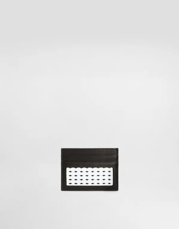Dolce & Gabbana Woven Plongé Calfskin Card Holder Wallets And Small Leather Goods Multi-colored - Multicolor