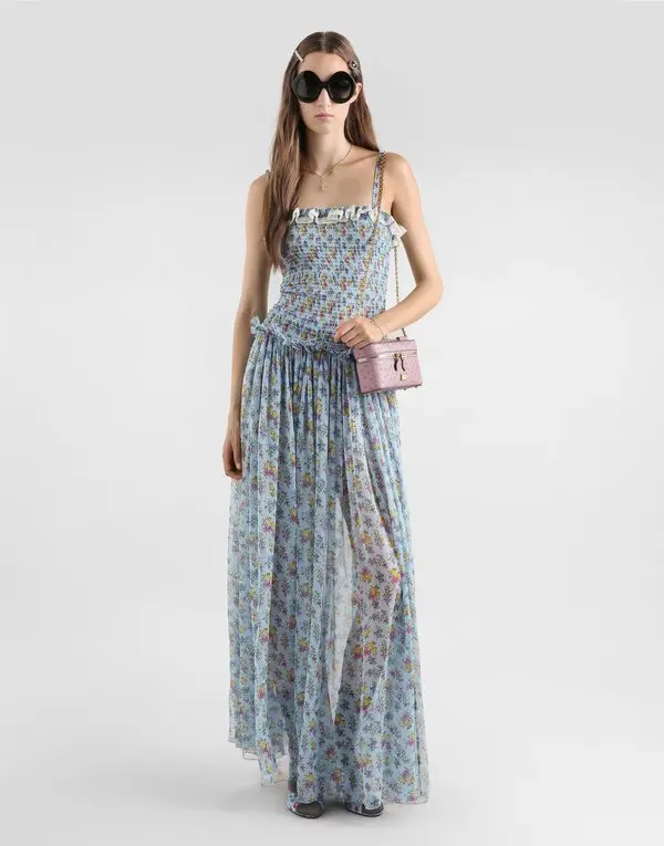 Dolce & Gabbana Small Floral-print Chiffon Dress Dresses