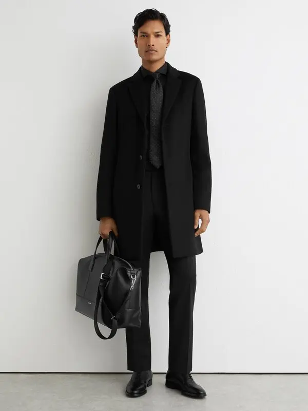 REISS Storm Fit Cotton-twill Two-fold Shirt-fit - Black