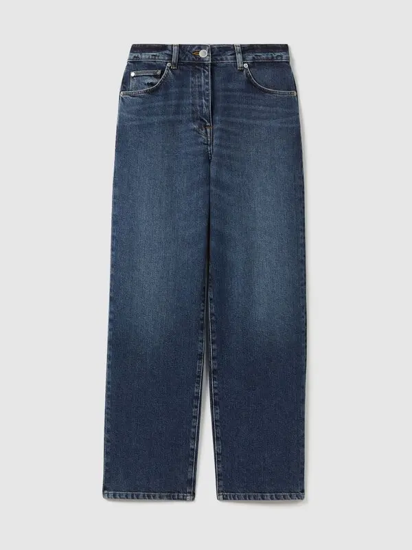 REISS Petite Mid-rise Straight-leg Jeans - Blue