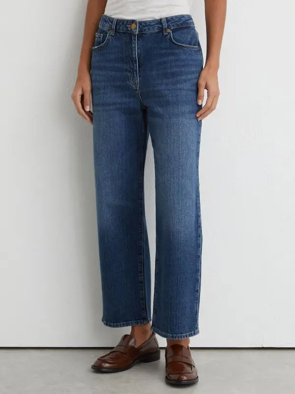 REISS Petite Mid-rise Straight-leg Jeans - Blue