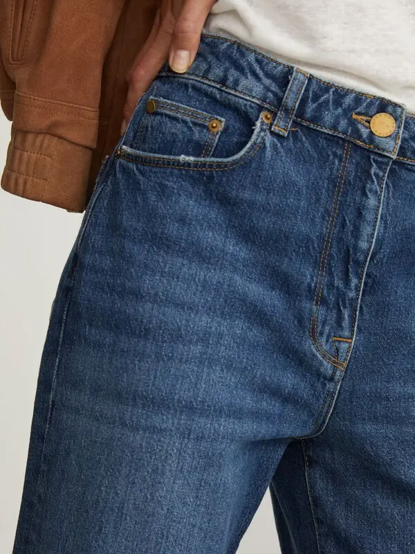 REISS Petite Mid-rise Straight-leg Jeans - Blue