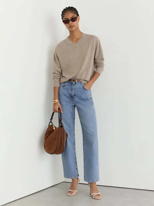 REISS Mid-rise Straight-leg Jeans - Light Blue