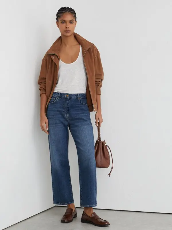 REISS Mid-rise Straight-leg Jeans - Mid Blue