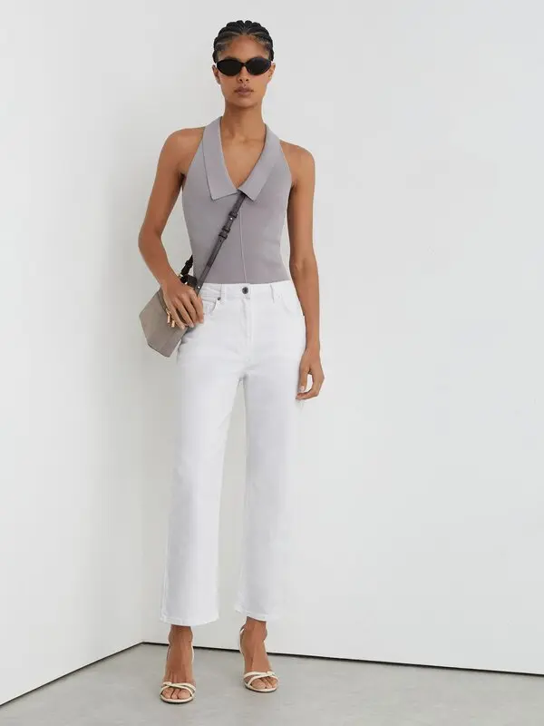 REISS Mid-rise Straight-leg Jeans - White