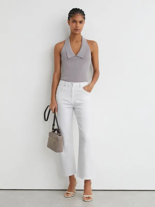 REISS Mid-rise Straight-leg Jeans - White