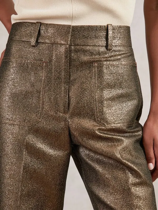 REISS Sienna Sparkle Patch-pocketd Trousers