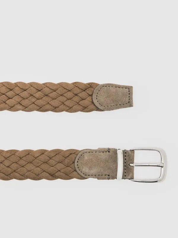 REISS Suede Woven Belt