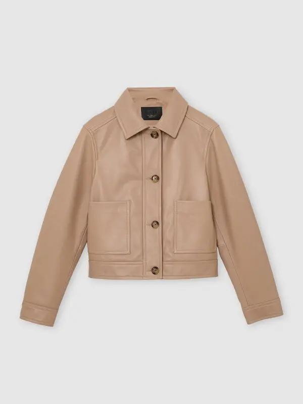 REISS Leather Trucker Jacket