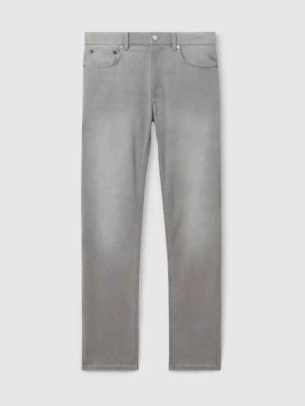 REISS Washed-denim Slim-fit Jeans - Light Washed Grey