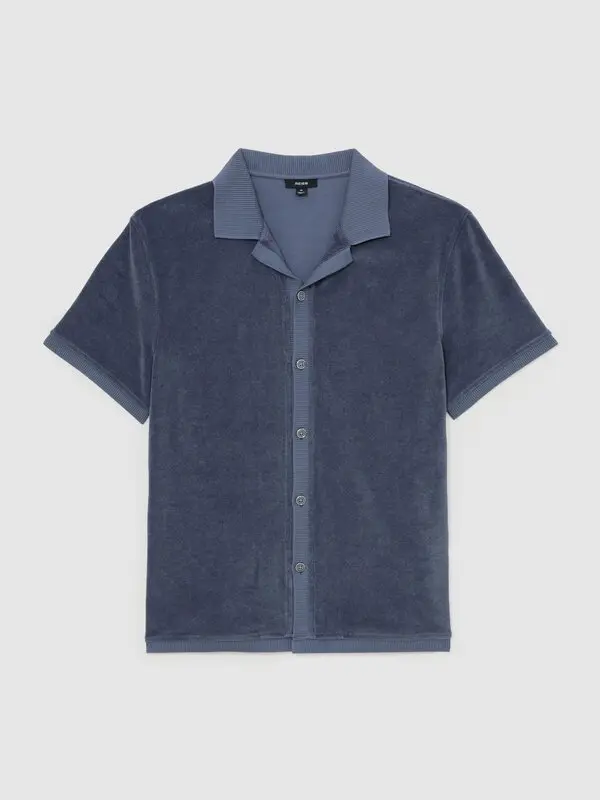 REISS Towelling Short-sleeve Shirt