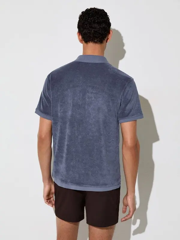 REISS Towelling Short-sleeve Shirt