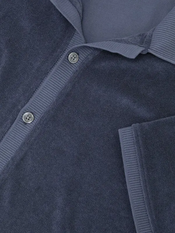 REISS Towelling Short-sleeve Shirt