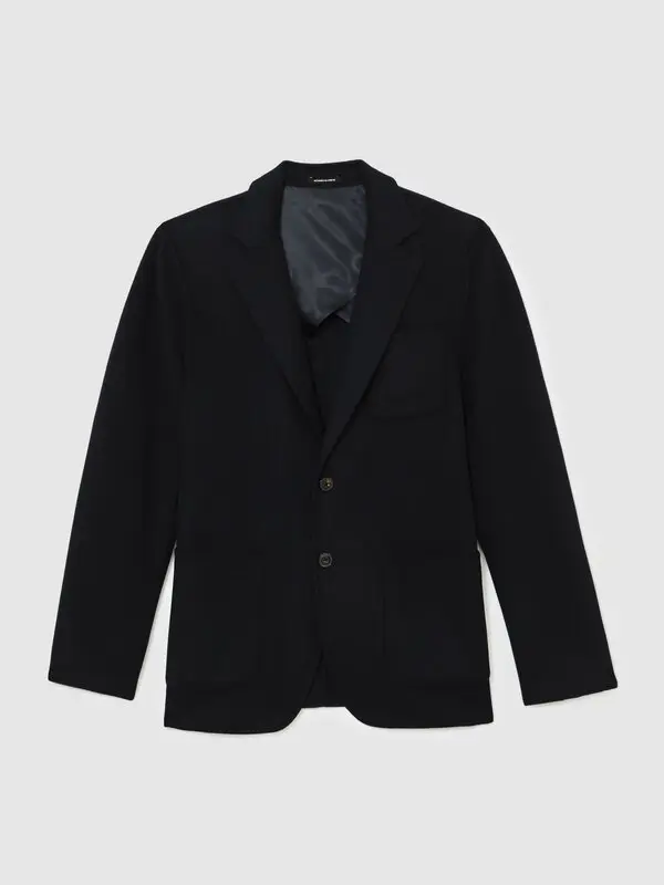 REISS Wool-blend Single-breasted Blazer Tailored-fit - Navy